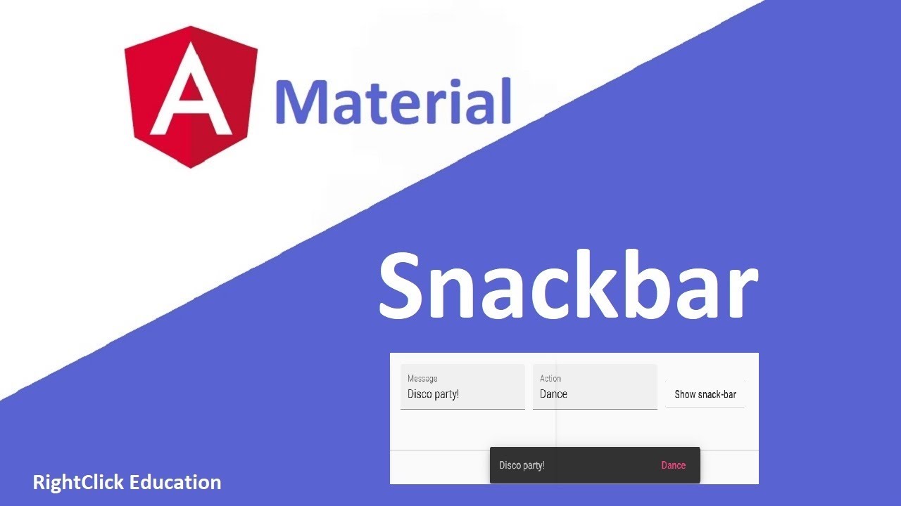 Angular Material Snackbar Angular Material Tutorial 20 Youtube