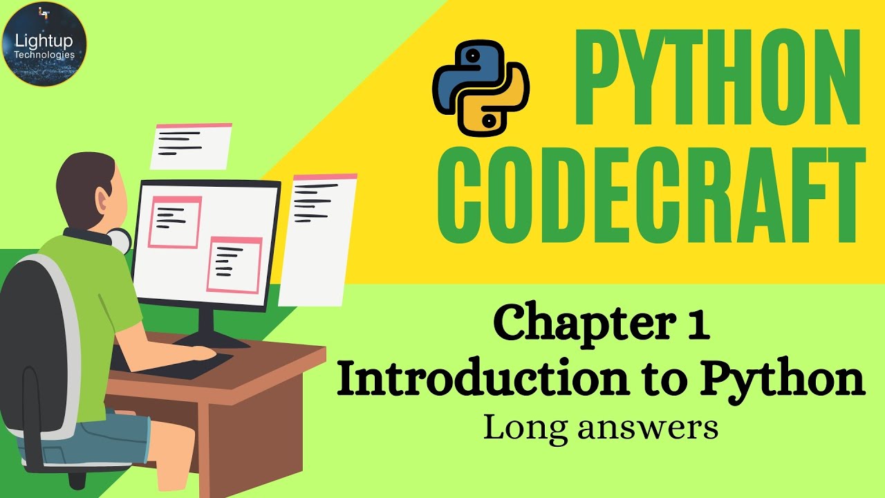 Python Code Craft Chapter 1 Introduction To Python Long Answers Youtube