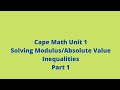 Solving Rational Inequalities Part 1 Cape Math Unit 1 Cxc Math Cxc Past ...