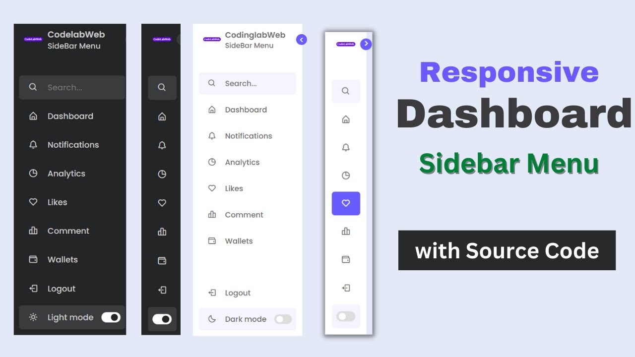 Dashboard Sidebar Menu Html Css At April Langdon Blog
