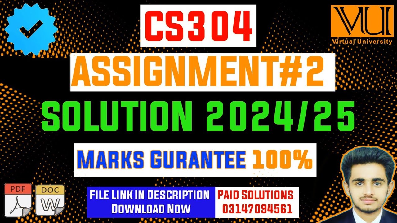 Cs304 Assignment No 2 Solution 2024 Cs304 Assignment 2 Cs304