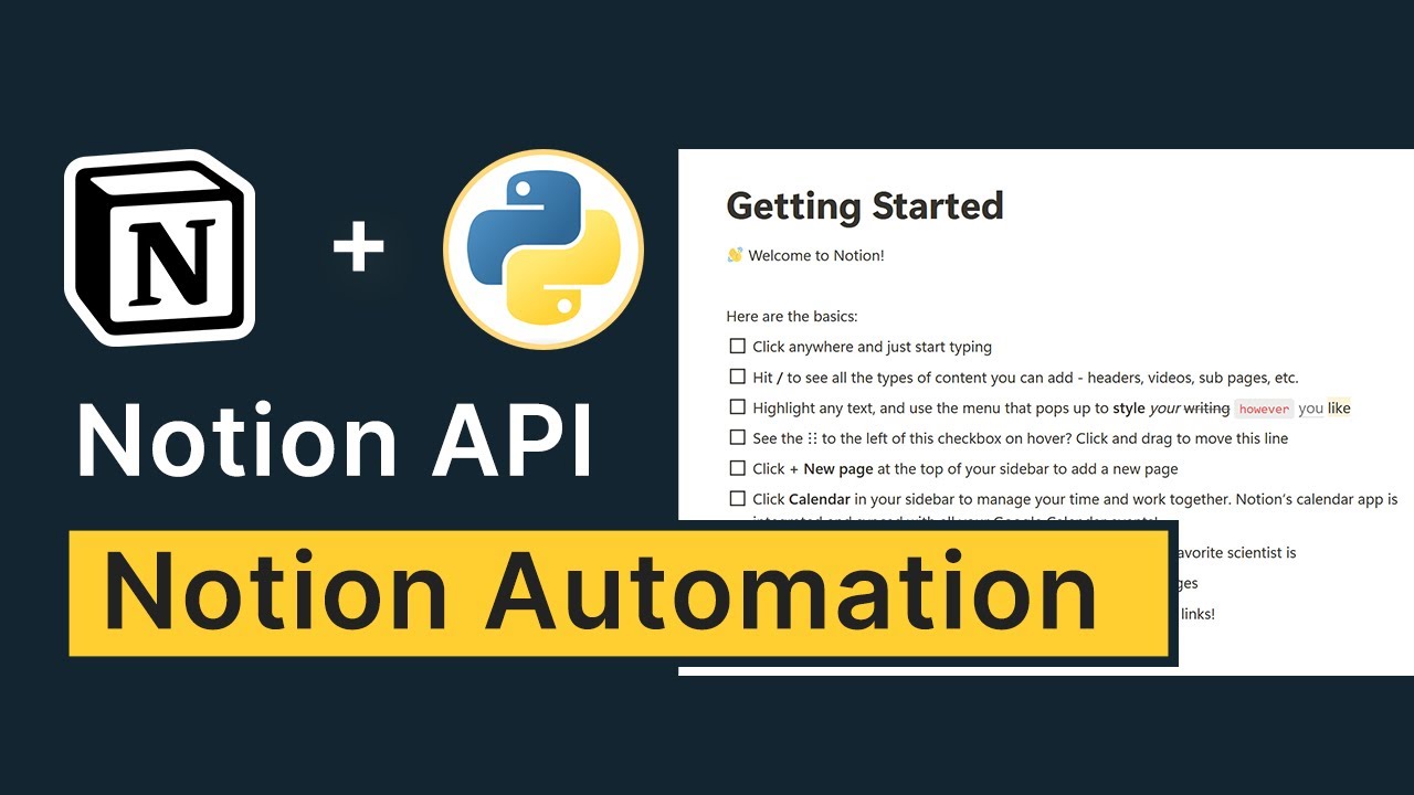 Automate Your Notion Workflow With Notion Api And Python Full