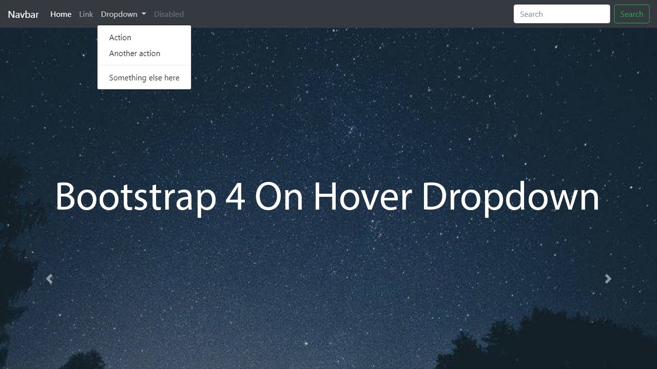 Bootstrap 4 Dropdown On Hover Bootstrap 4 Tutorial Youtube
