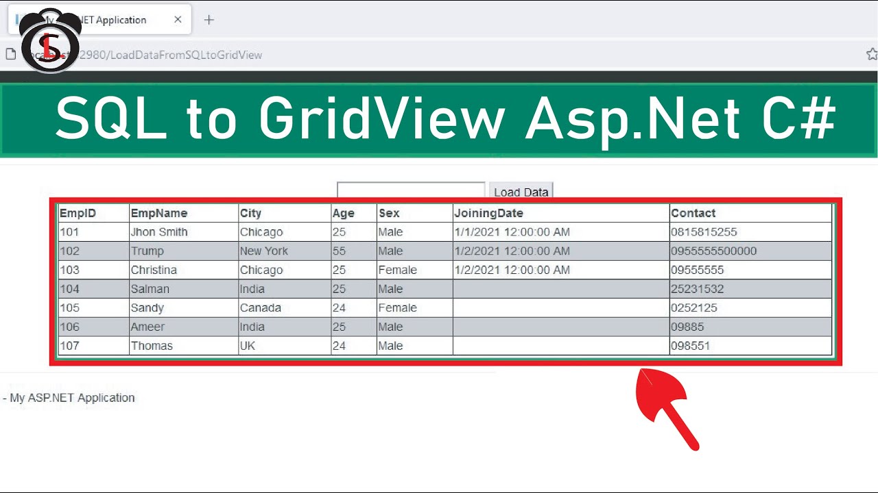 How To Show Data In Gridview In Asp Net Using C Aspnet Youtube