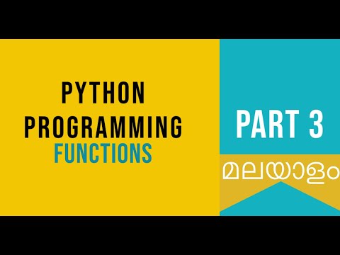 Part 3 Functions Python Malayalam Tutorial For Beginners Python