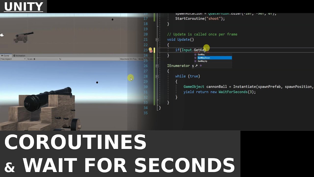 Unity Introduction To Coroutines And Yield Waitforseconds Youtube