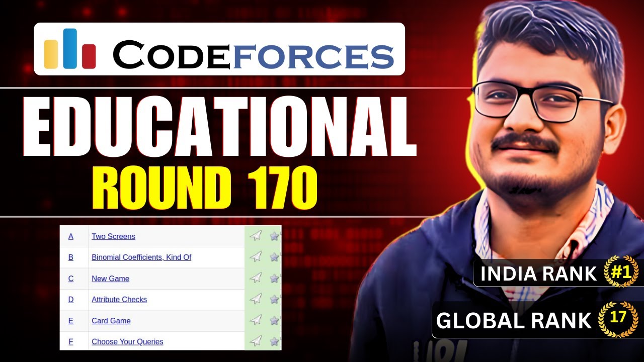 Codeforces Educational Round 170 Solution Discussion Youtube