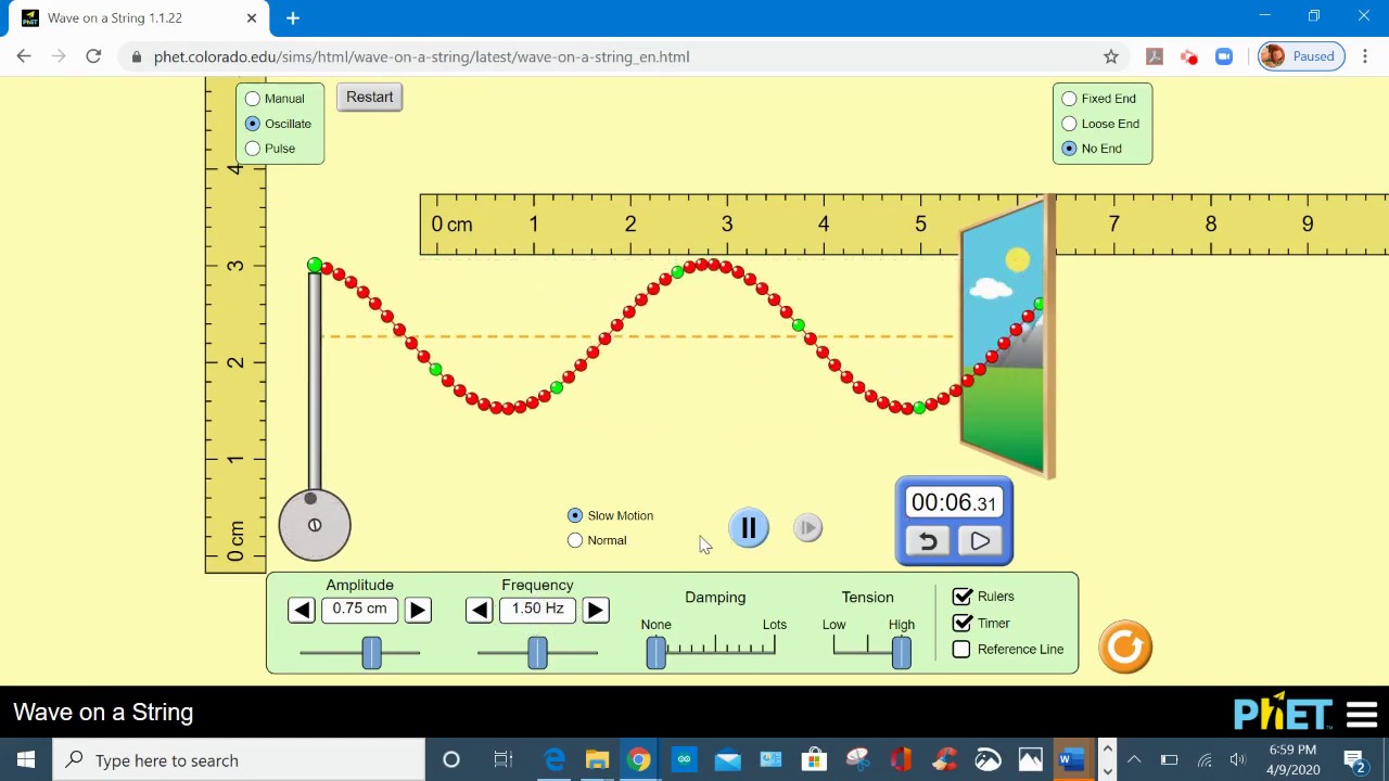 Lesson 9 Phet Simulation Wave On A String Youtube