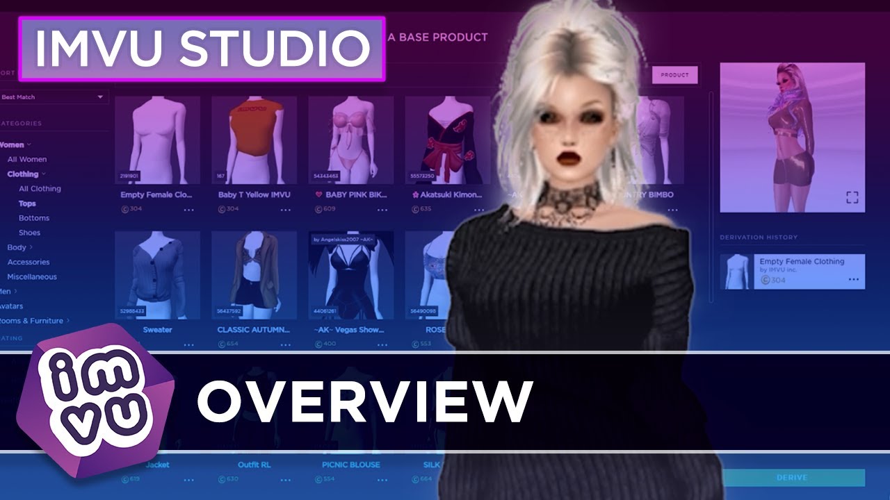 Imvu Studio Overview Youtube