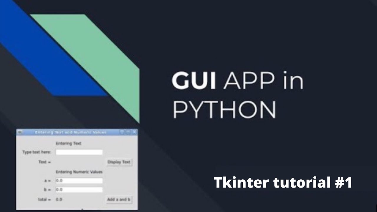 Create Graphical User Interfaces With Python And Tkinter Youtube
