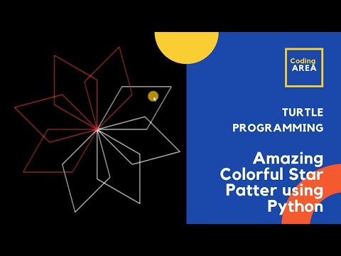 Turtle Programming Make Colorful Star Pattern Using Python 1 Youtube