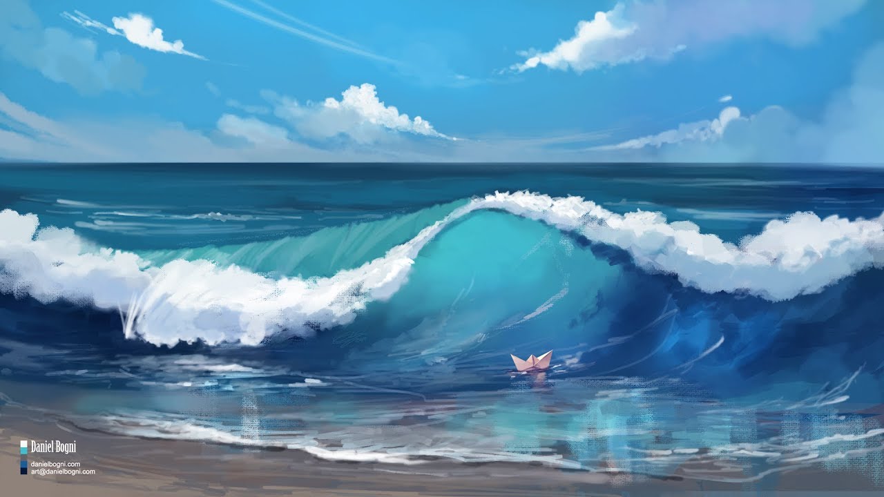 Speedpaint Beach Youtube