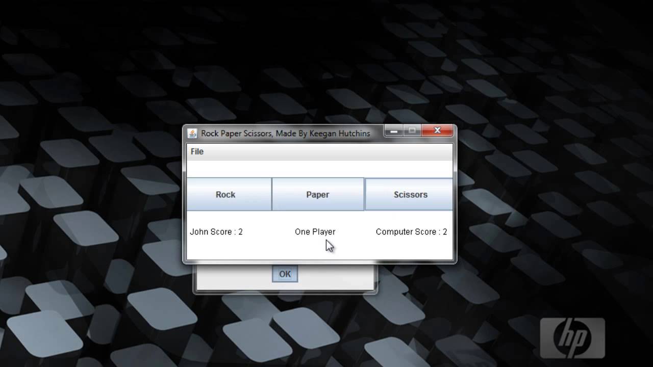 Rock Paper Scissors Java Game Youtube