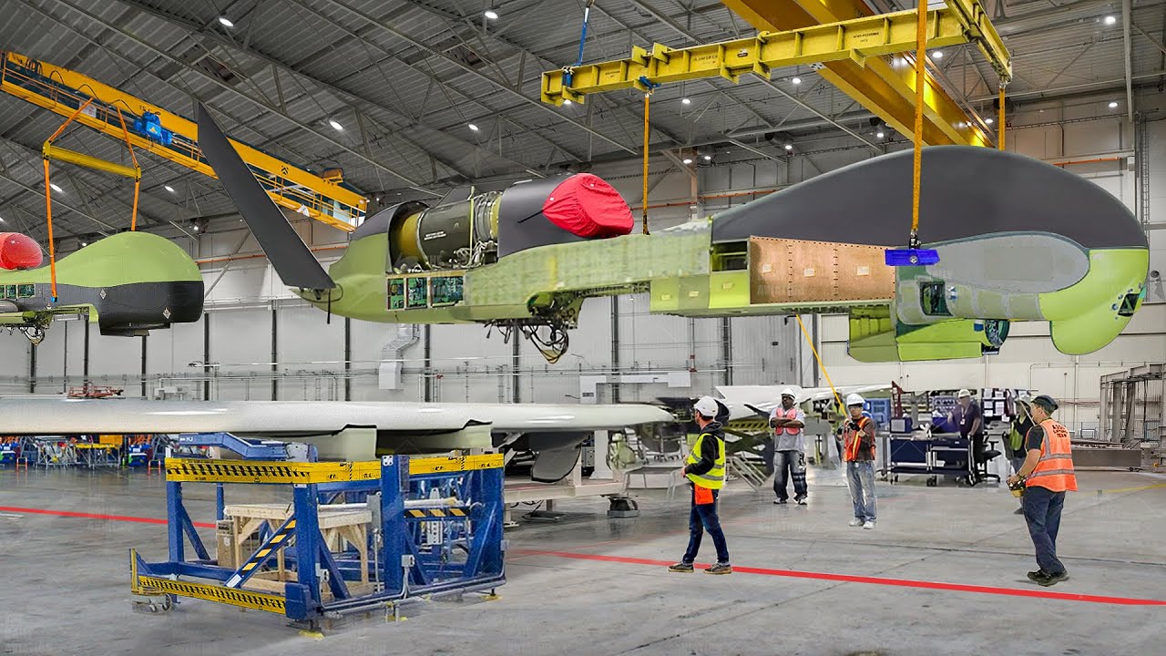 Inside Us Military Factory Building World S Most Expensive Drone Youtube
