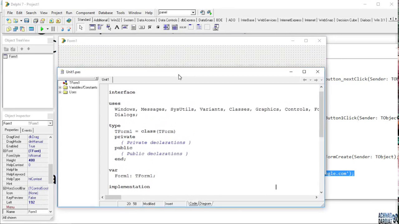 Tutorial Borland Delphi 7 Bab 6 How To Make A Web Browser Youtube
