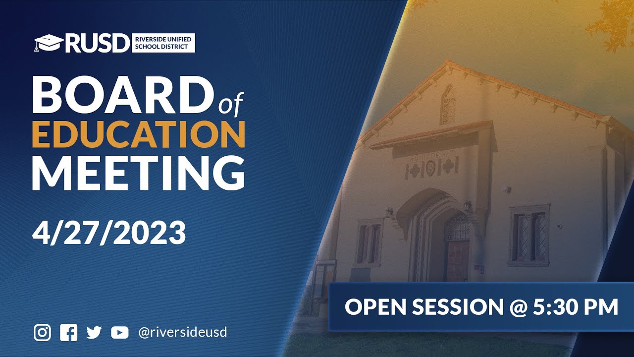 Live Stream Rusd Board Meeting 4 27 2023 Youtube