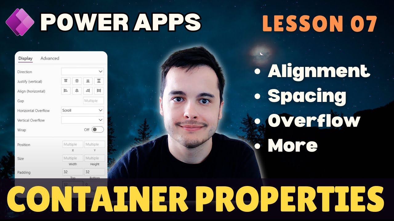 Container Properties In Power Apps Alignments Spacing Overflow