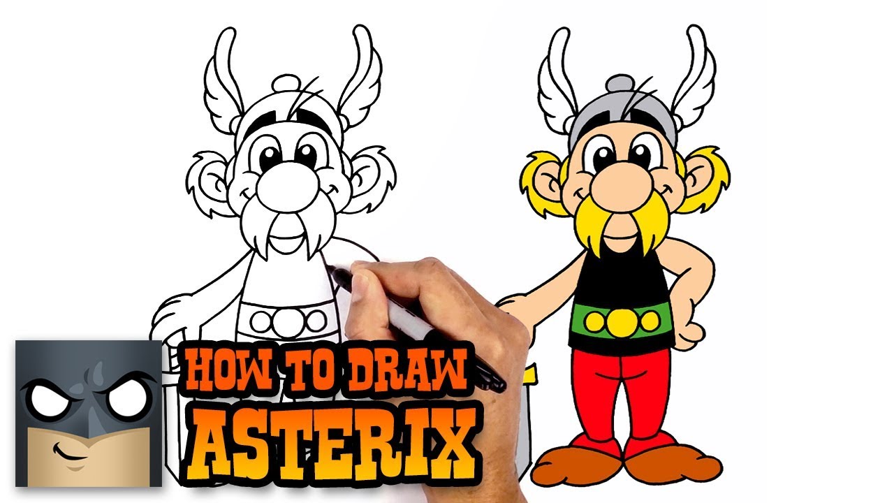 How To Draw Asterix Art Tutorial Youtube
