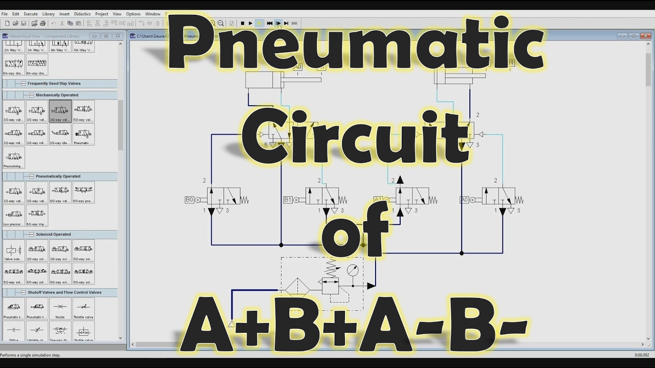 Fluidsim Mechatronics How To Make Pneumatic Circuit Of A B A B
