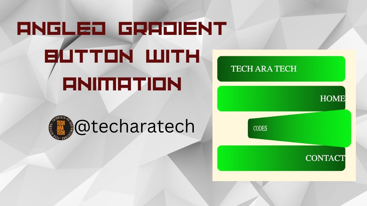 Angled Gradient Button With Animation Css Youtube