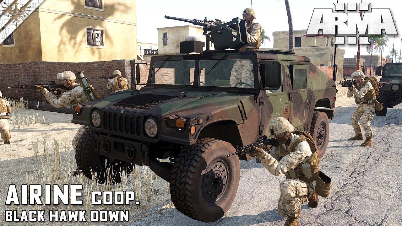 Misión Cooperativa Airine Black Hawk Down Arma 3 Gameplay Español