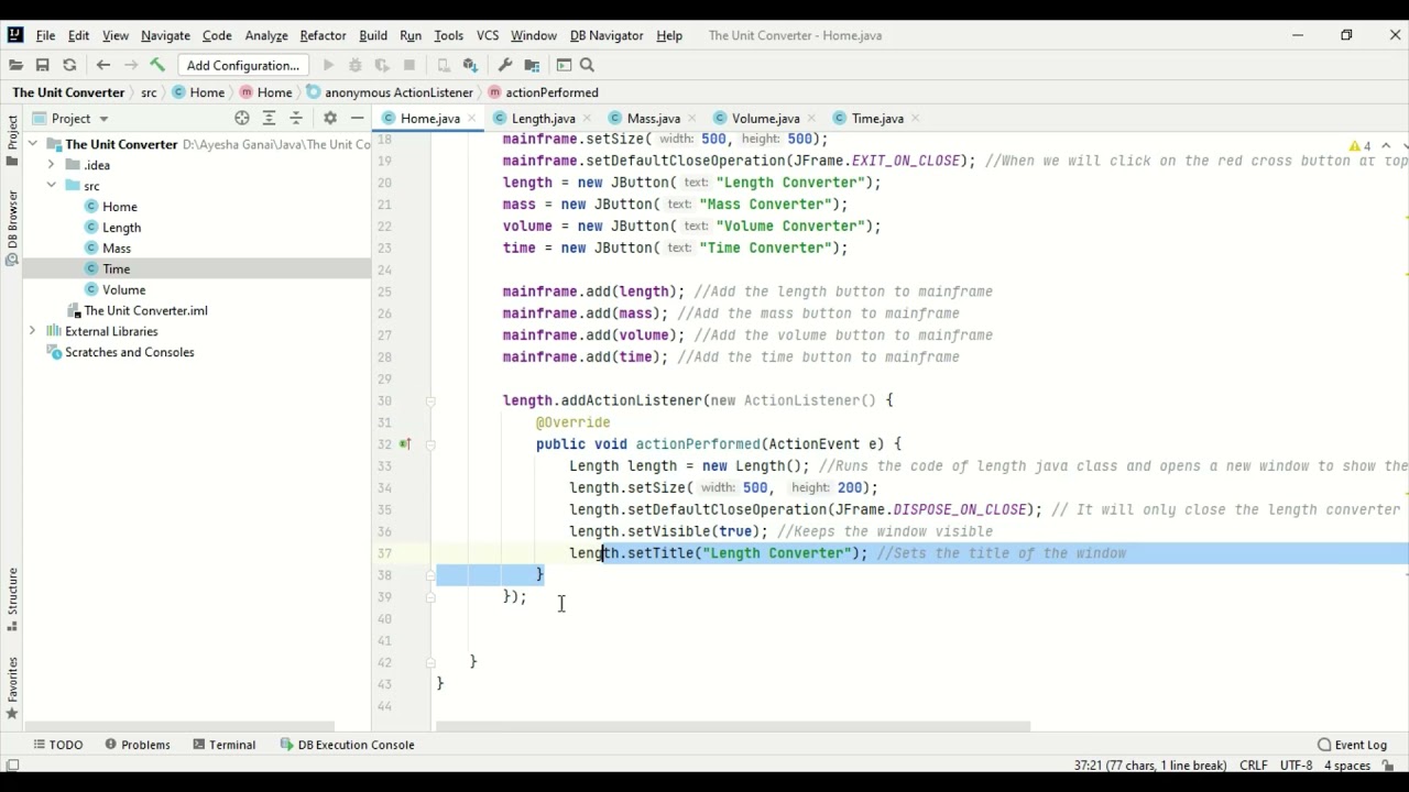 How To Make Java Unit Converter Intellij Java Ayesha S Tech Studio
