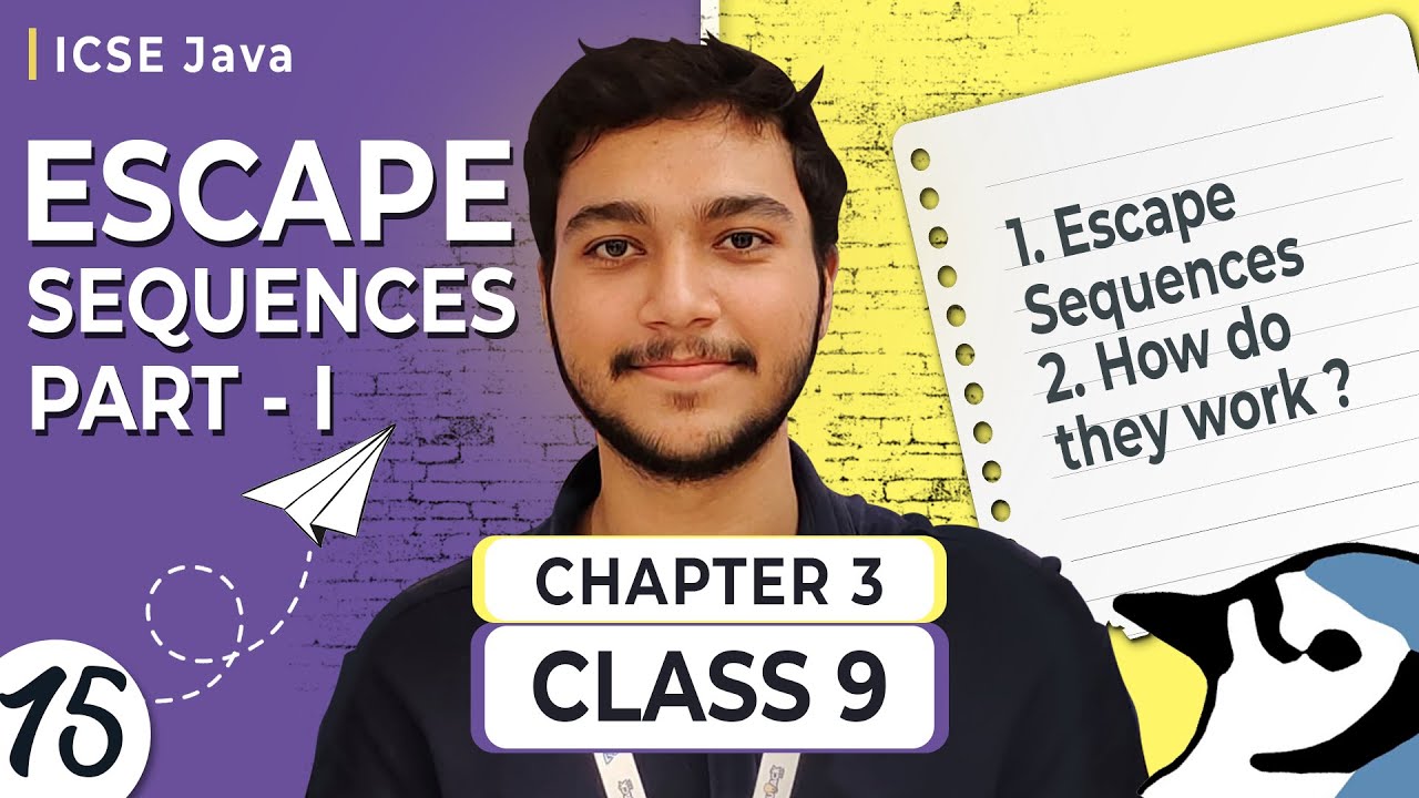 L015 Escape Sequences Part 1 Class 9th Icse Computer
