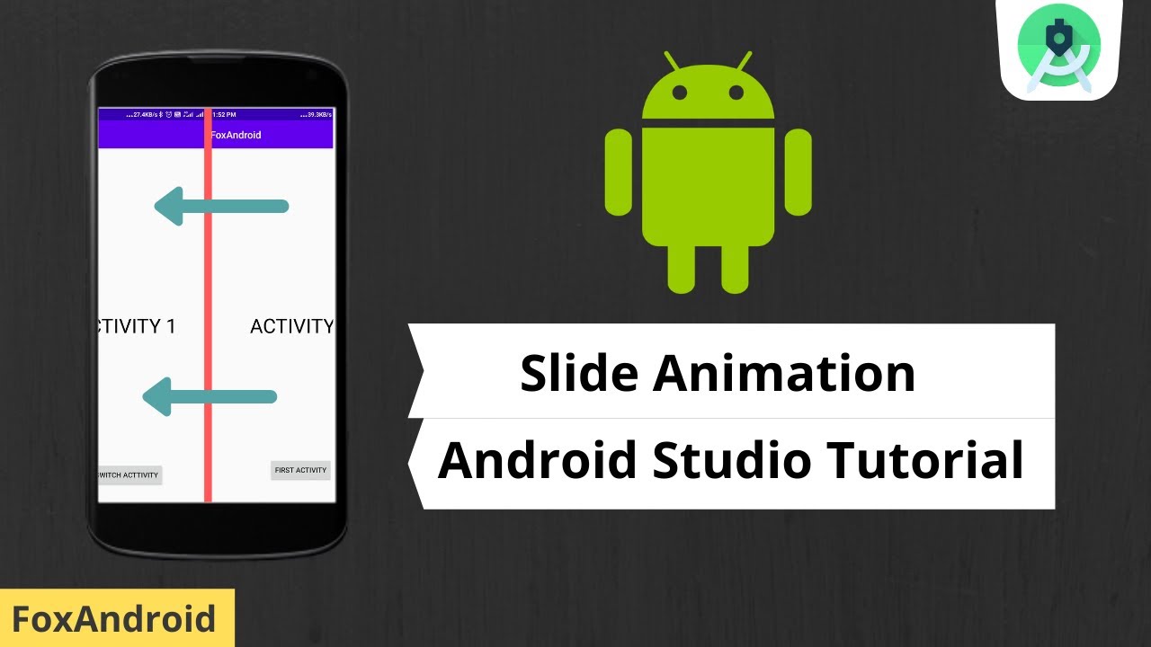 Slide Animation During Activity Switching Android Studio Tutorial