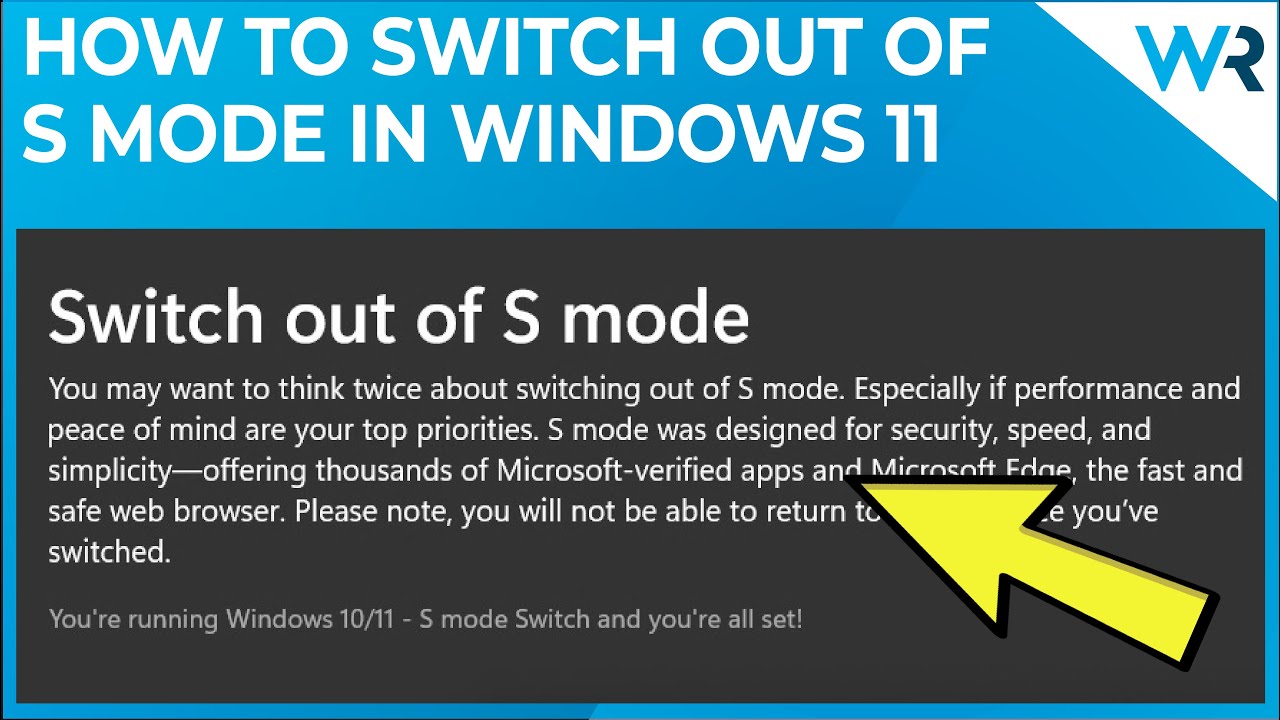 How To Easily Turn Off S Mode In Windows 11 Youtube
