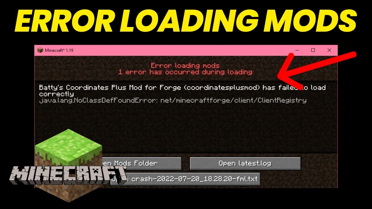 How To Fix Error Loading Mods In Minecraft 2025 Real Solutions Youtube