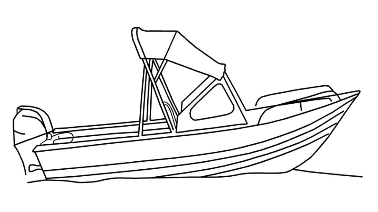 Fishing Boat Drawing Ii How To Draw Fishing Boat For Kids Youtube