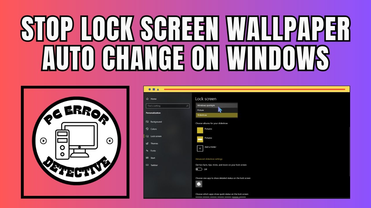Windows 10 Lock Screen Wallpaper Changing Automatically Windows 10