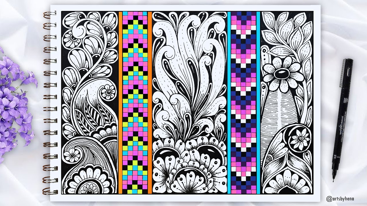 Zentangle Art With Geometrical Patterns Art Zentangle Art