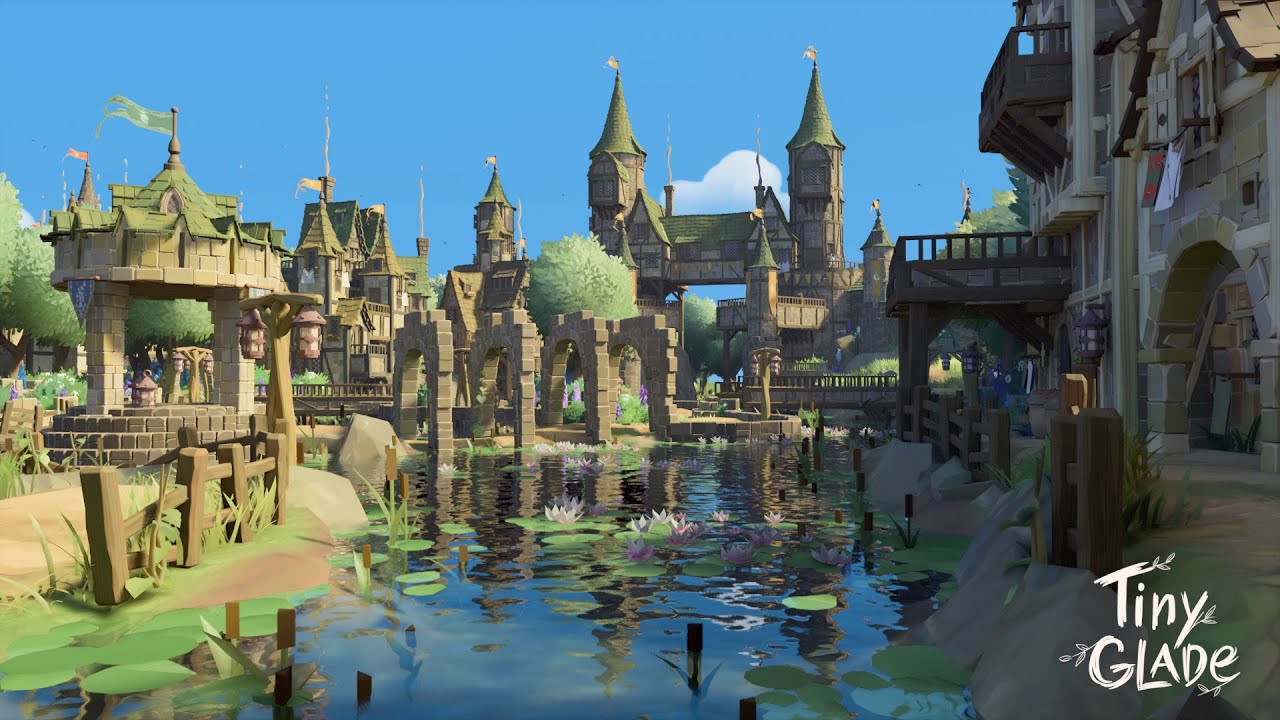 Tiny Glade Town Inspiration 15 Hour Build Youtube