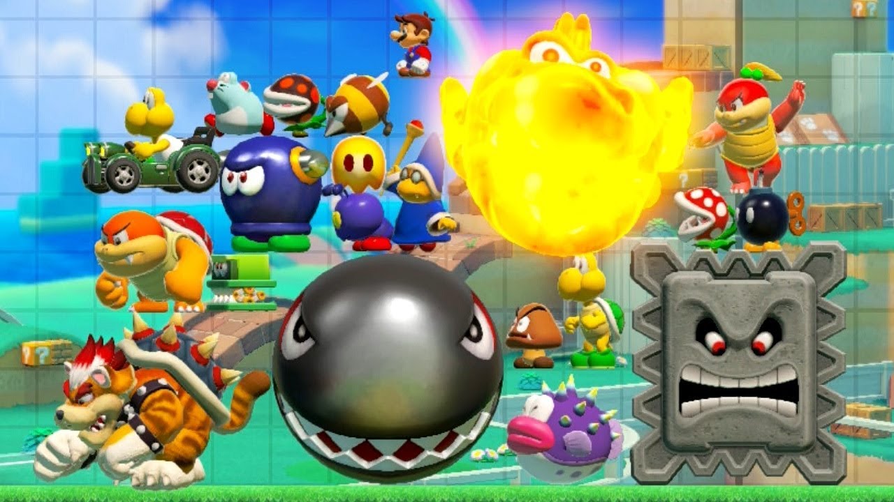 Super Mario Maker 2 All Enemies Youtube