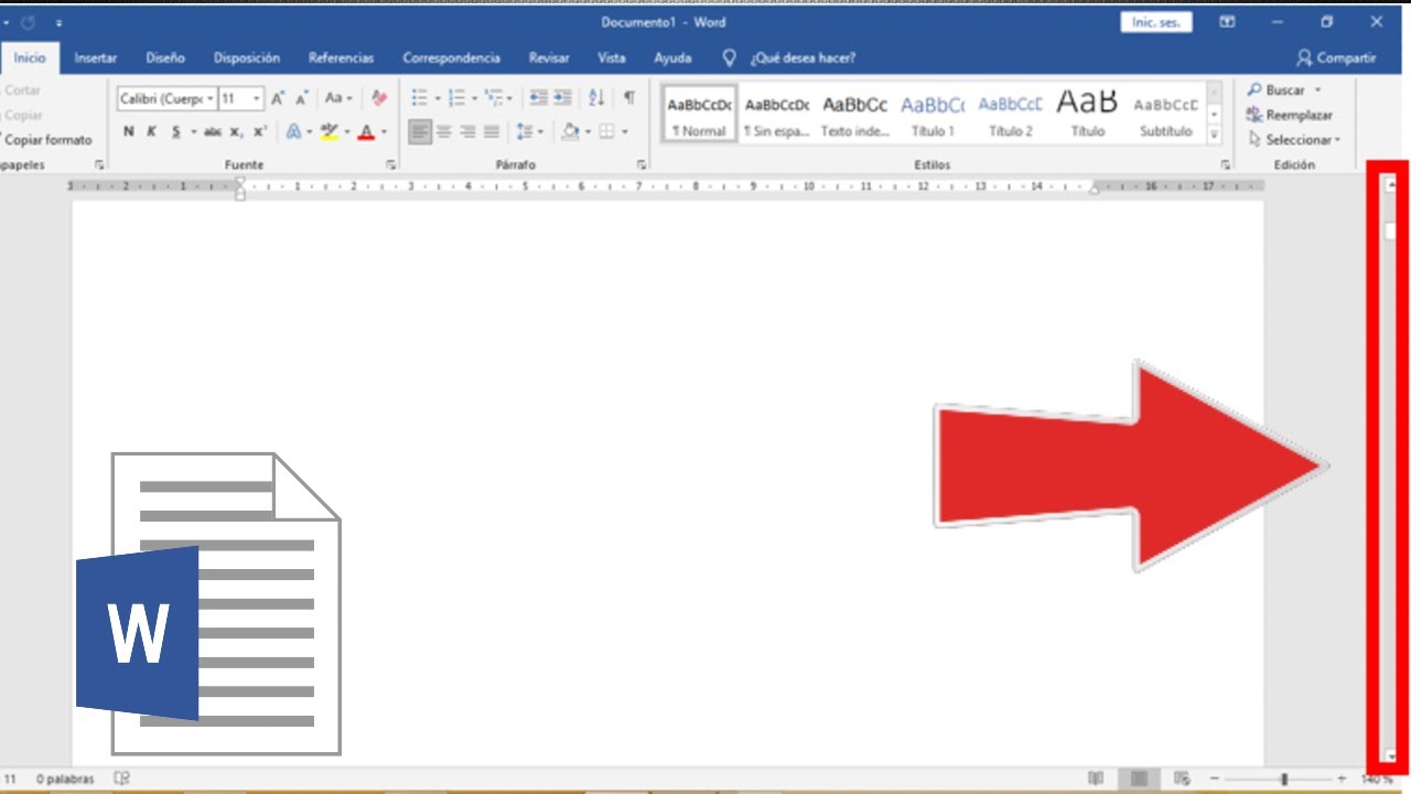 Como Mostrar La Barra De Desplazamiento En Word Youtube