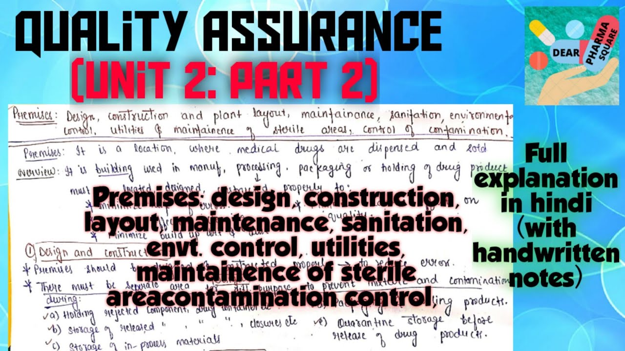 Qa Unit 2 Part 2 Premises Full Explanation Youtube