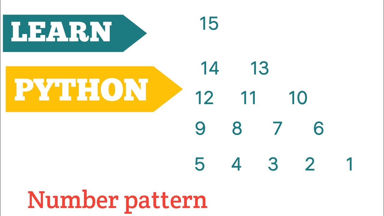 Number Pattern Program Python Pyramid Pattern Python Youtube