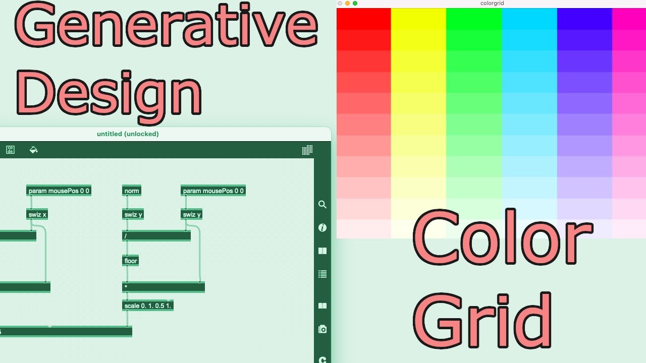Interactive Color Grid Generative Design Max Msp Tutorial Youtube