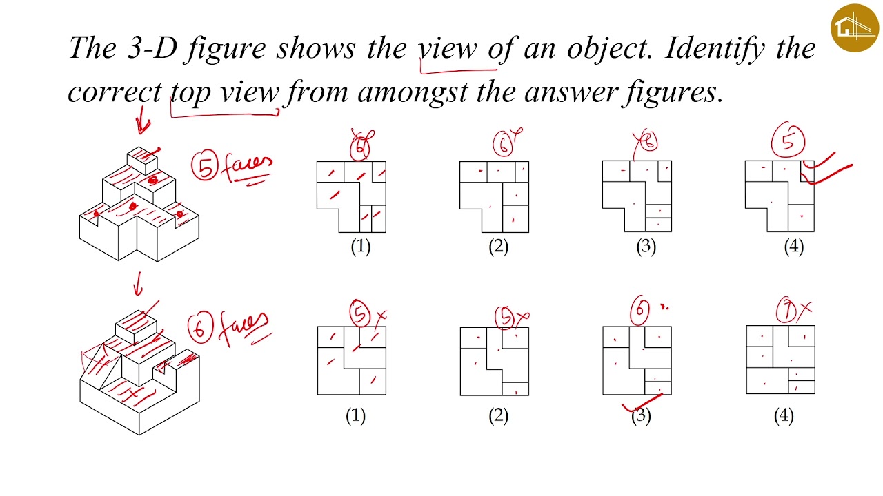 How To Solve 3d Questions Part 1 3d Problem Figure Solution B