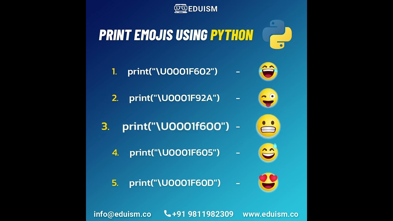 Using Emojis In Python Code