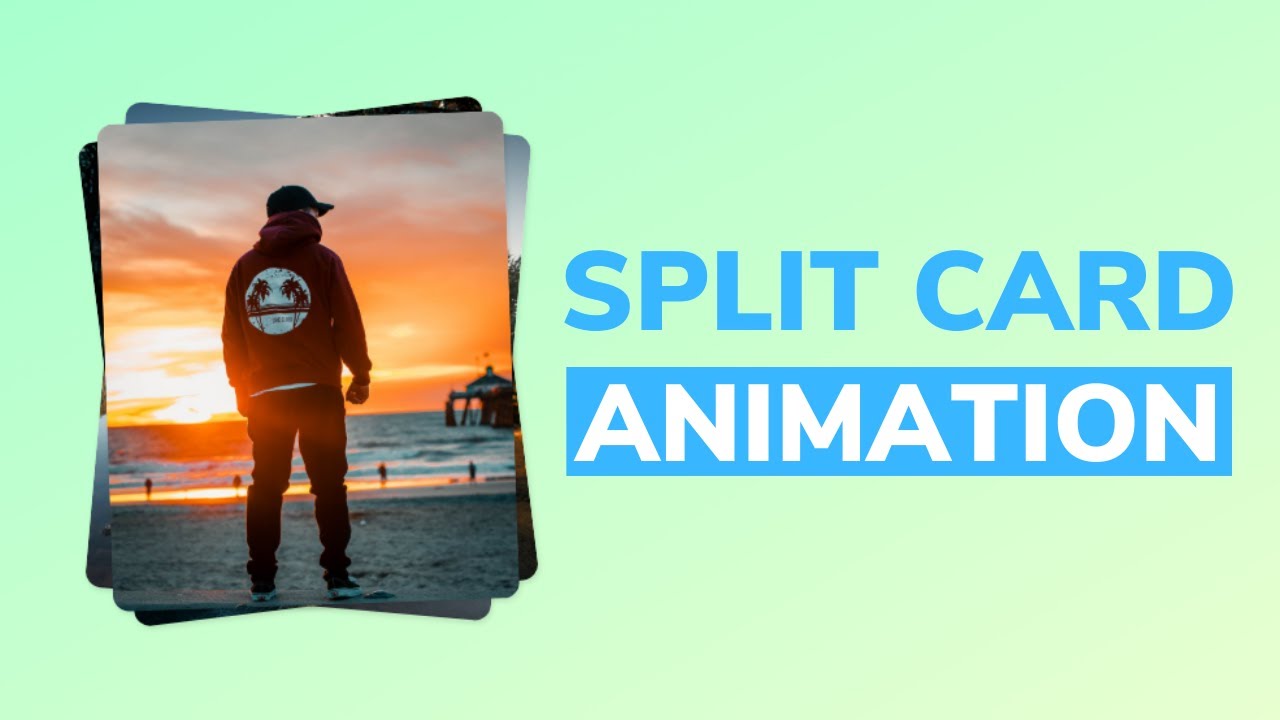 Image Cards Split Animation In Html Css Youtube