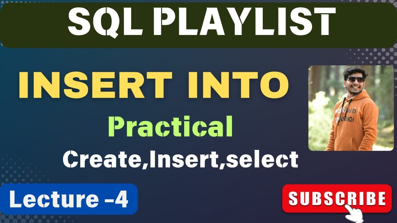 4 Insert Statement In Sql Sql Tutorial Youtube
