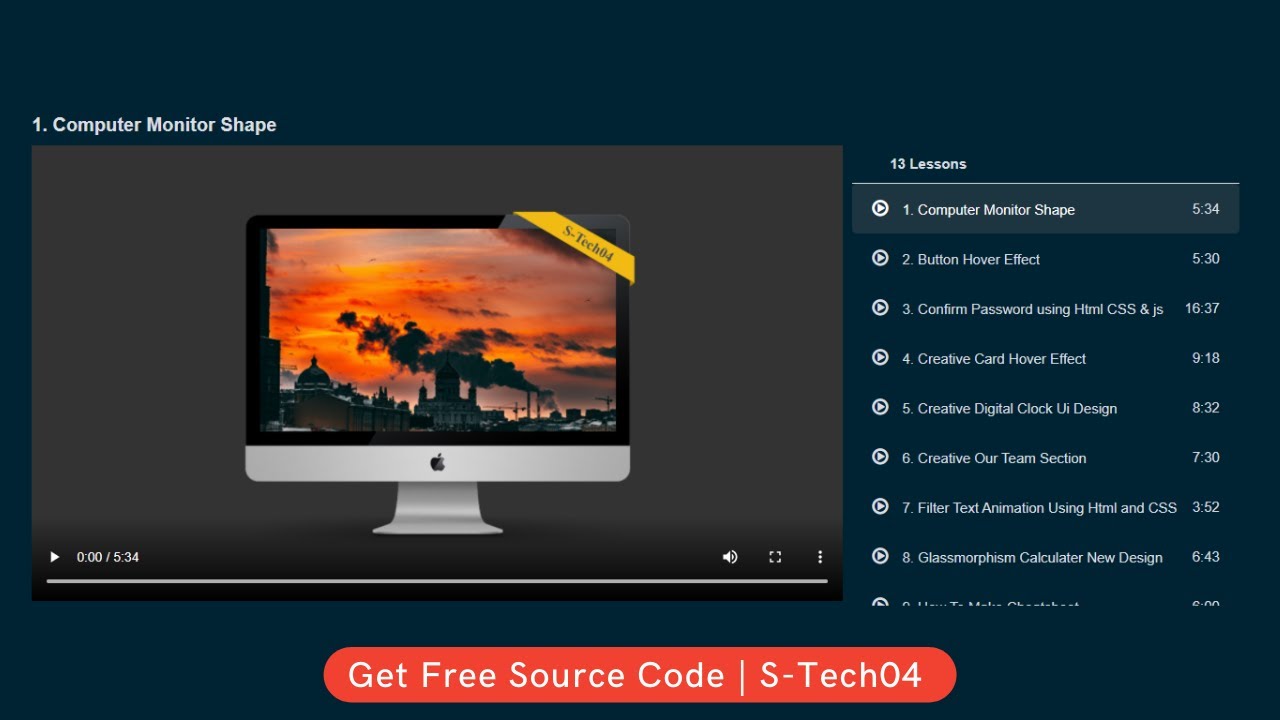 How To Create Video Playlist Using Html Css And Javascript Youtube