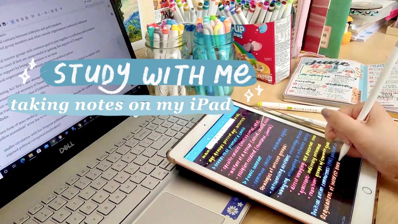 Study With Me Digital Notetaking On My Ipad Youtube