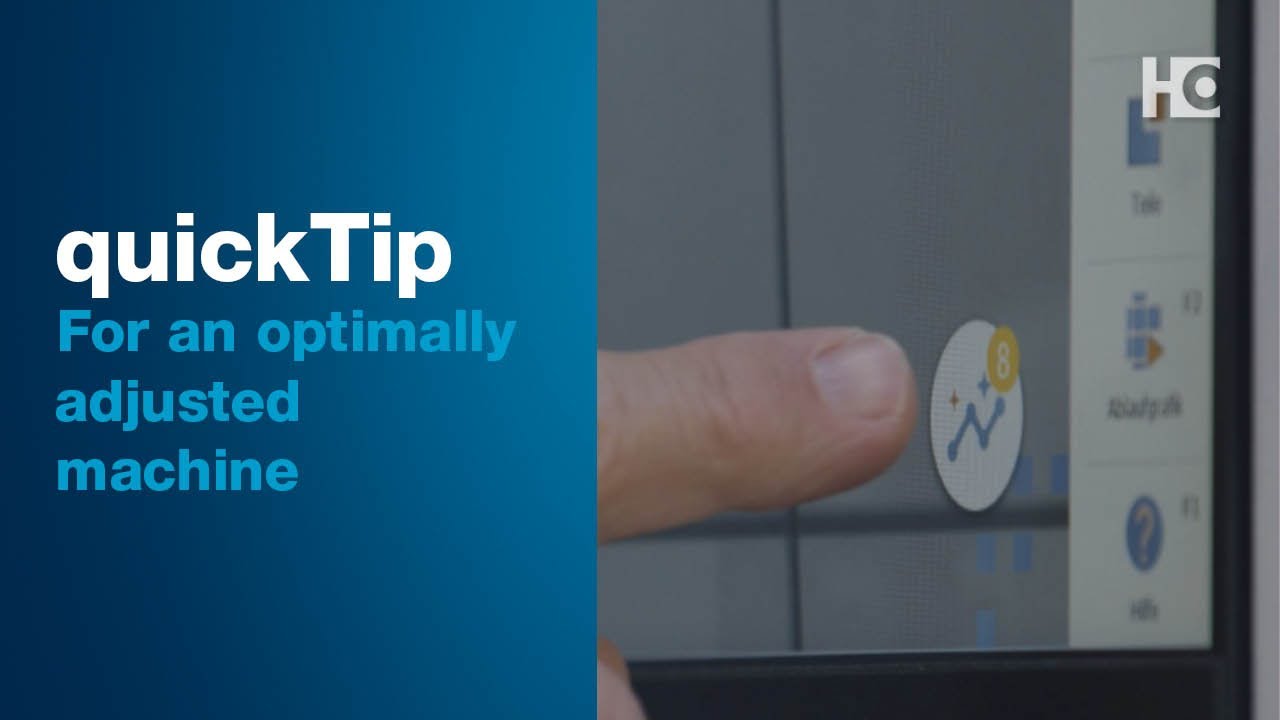 Quicktip The Assistant For Optimal Use Of The Machine Functions Youtube