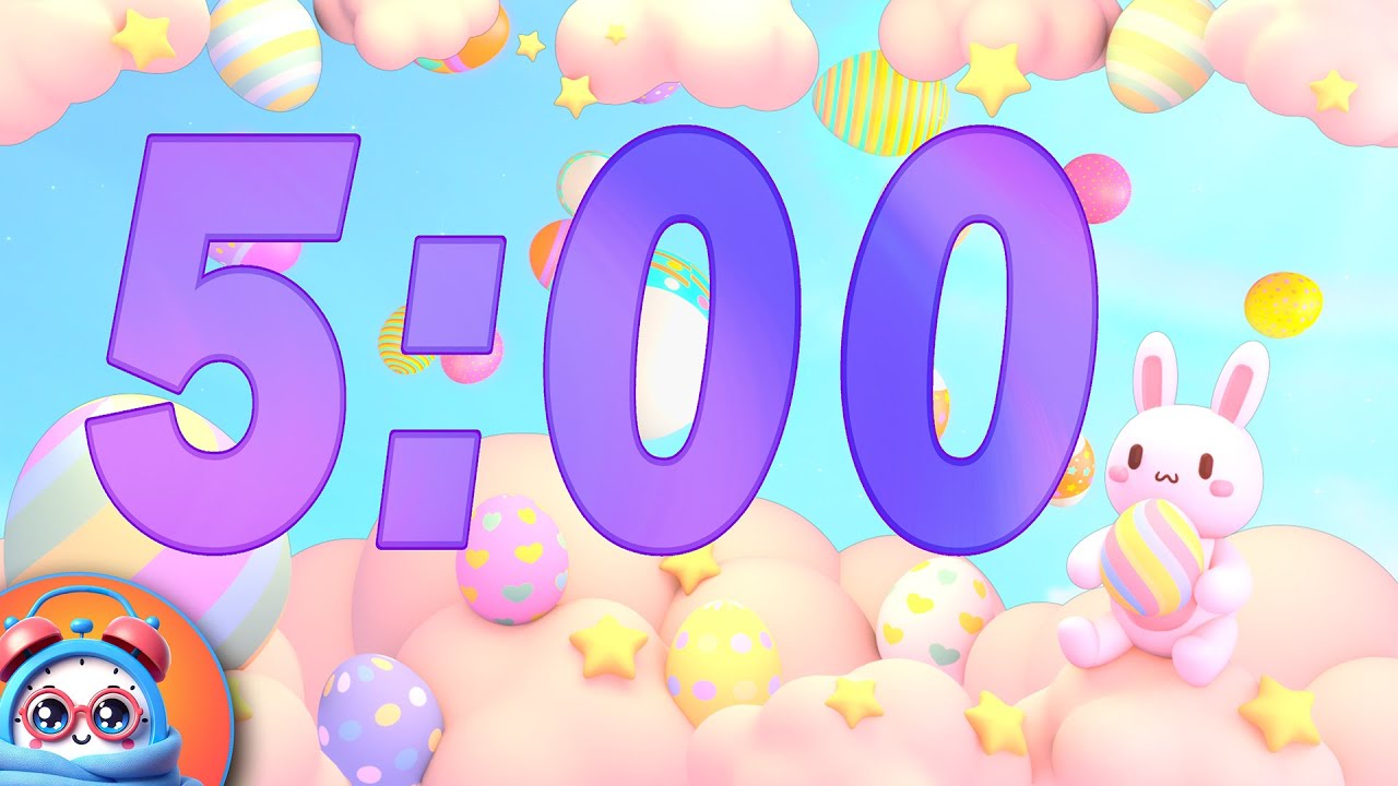 5 Minute Countdown Timer Relaxing Music And The Easter Bunny Youtube