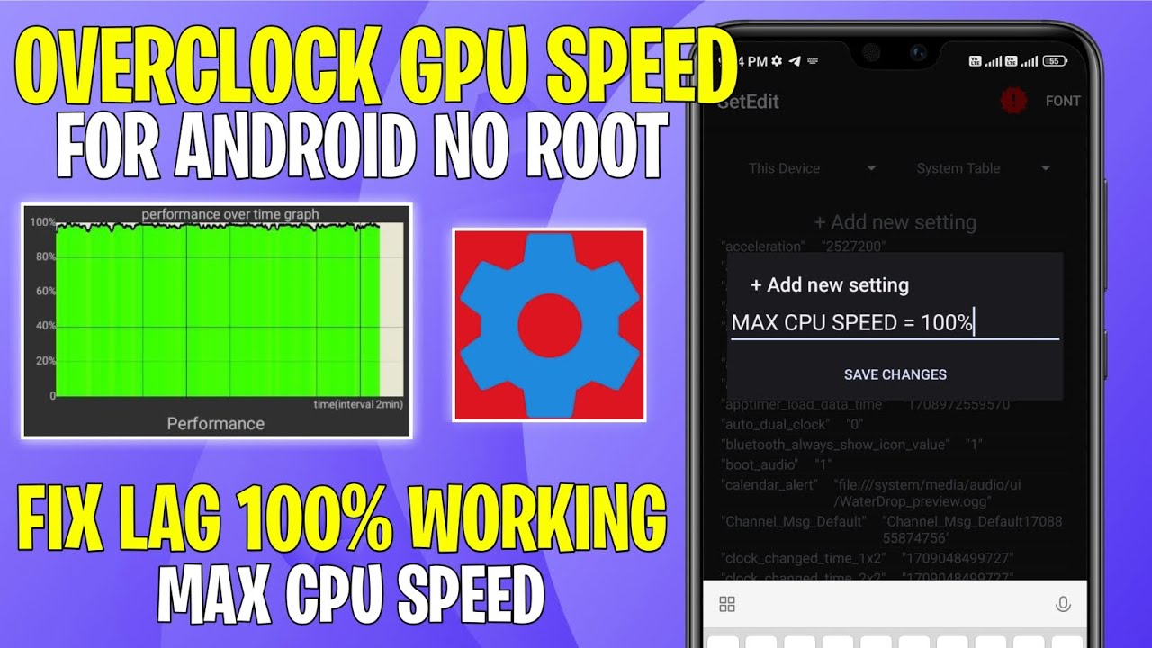 Overclock Gpu Speed With Setedit Codes No Root Max Fps Fix Lag