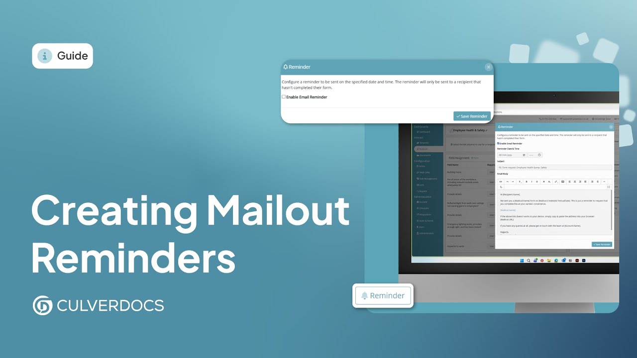 Mailout Reminders Culverdocs Youtube