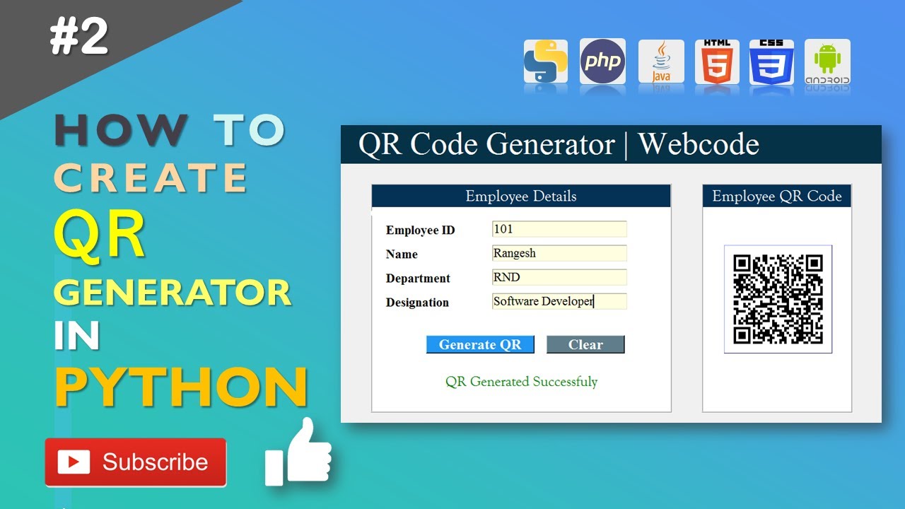 How To Create Qr Code Generator In Python Complete Gui Python